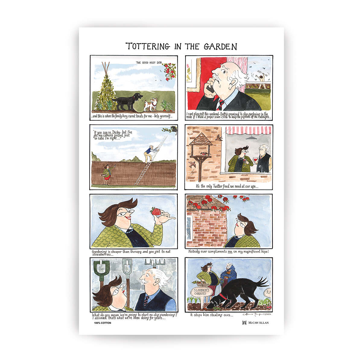 Tottering Collection | Annie Tempest Tea Towels | Samuel Lamont