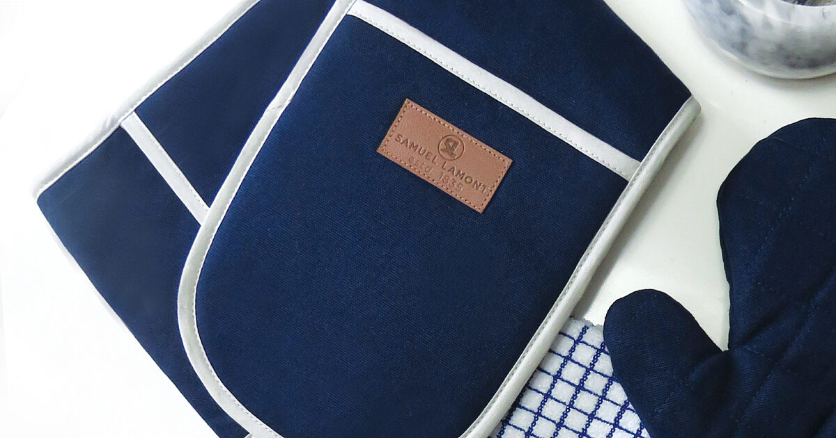 Canvas Kitchen Gauntlet Teal | Samuel Lamont