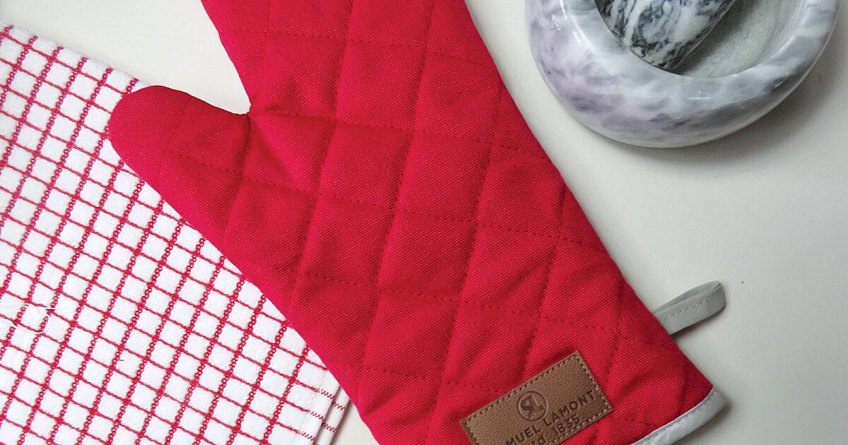 Canvas Kitchen Gauntlet Teal | Samuel Lamont