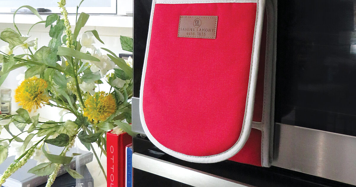 Canvas Kitchen Gauntlet Teal | Samuel Lamont